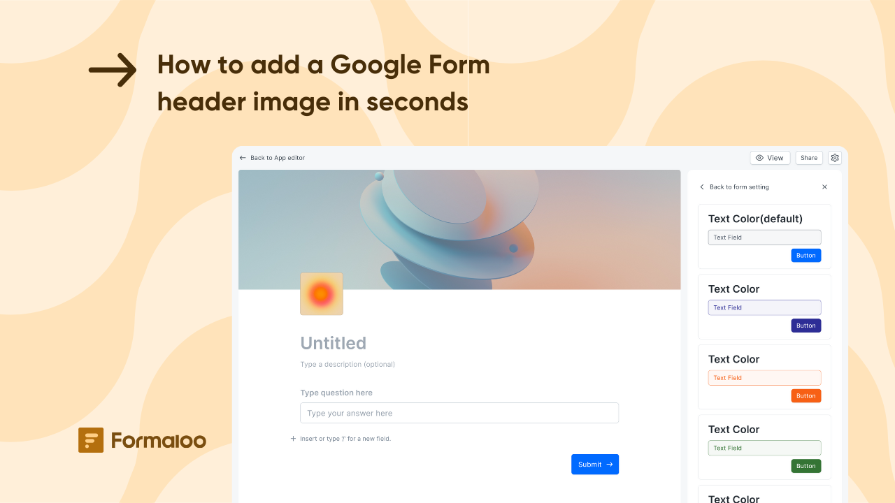 How to add a Google Form header image in seconds - Formaloo